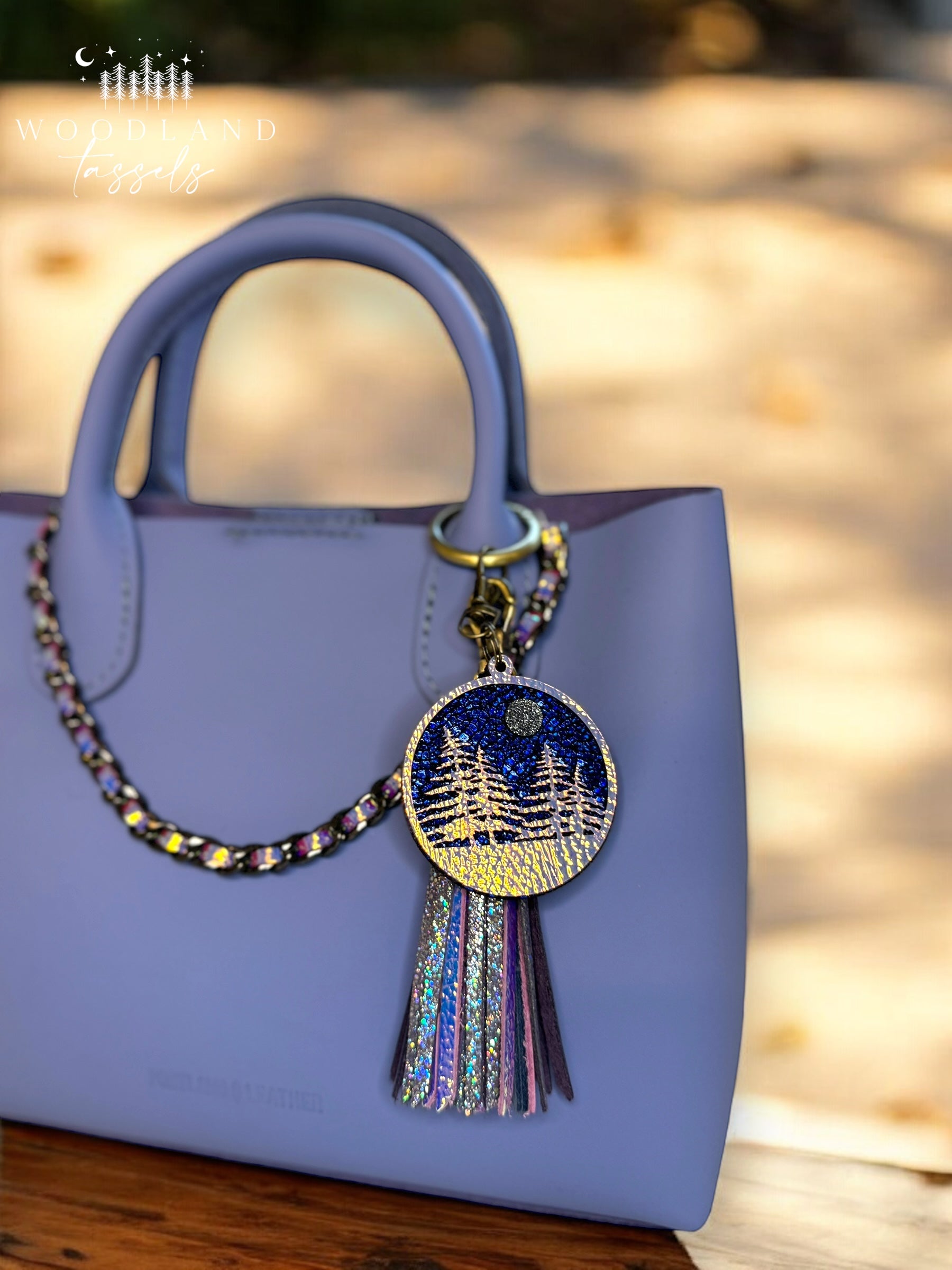 Forest Medallion Purse Charms – Woodland Tassels